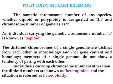 Lecture 27 Polyploidy Breeding Ppt