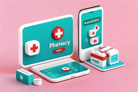 Premium Photo 3d Drug Store And Ecommerce Icon Vector Render Illustration