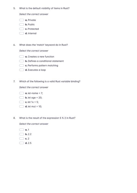 Solution Rust Programming Language Questions Answers Studypool