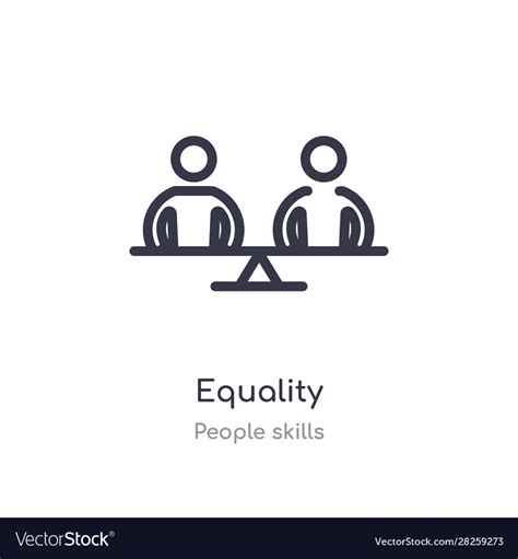 Equality Outline Icon Isolated Line From People Vector Image