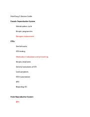 Comprehensive Review Guide Reproductive System STIs Skin Course Hero
