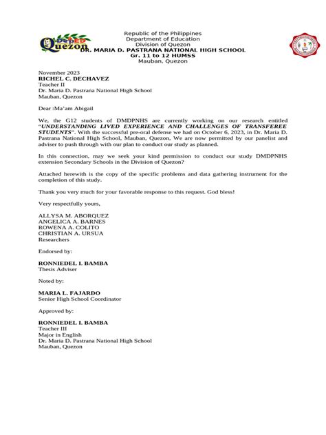 Validation Letter Pdf