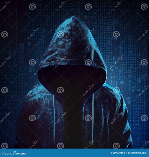 Hacker Programmer Modern Spy Illegal Data Search AI Generated Image Stock Illustration