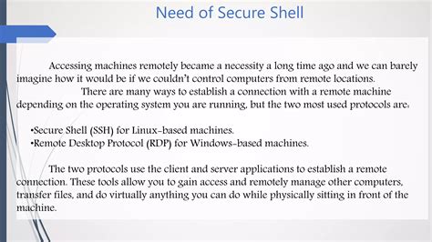 Sshpart1pptx Computer Networking Computing