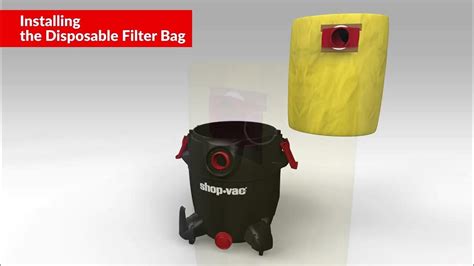 Shop Vac Disposable Filter Bag Installation Youtube