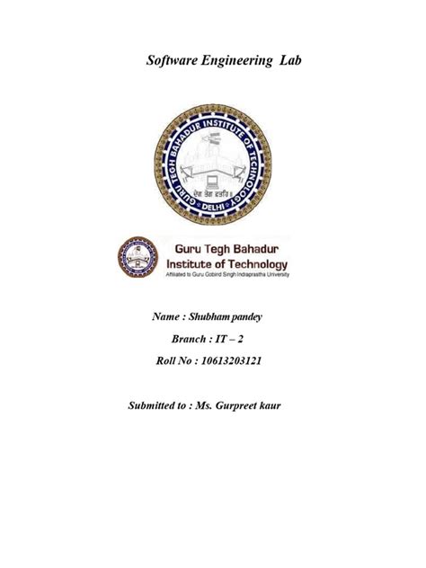Software Engineering Lab Pdf Class Computer Programming