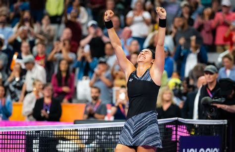 Caroline Garcia Of France Wins Wta Tennis Title