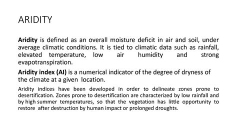 Solution Aridity And Drought Studypool