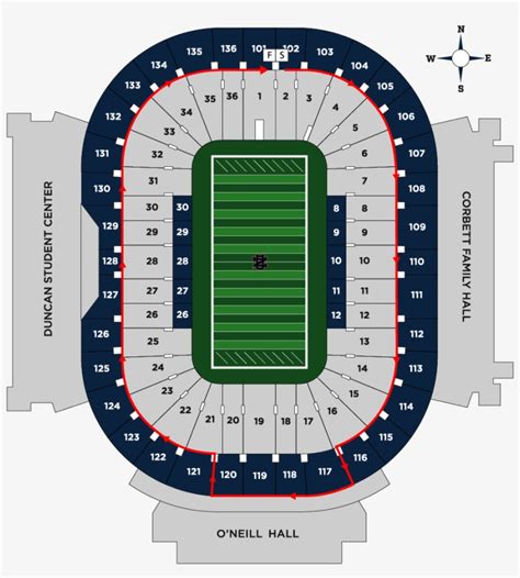 Notre Dame Stadium Seating Chart With Seat Numbers Cabinets Matttroy