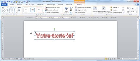 Module 3 Bureautique Word 2010 Writer 4 Bases 117 Insérer Dun Texte Wordart Word