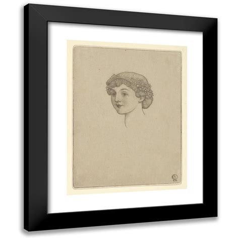 Ernest Haskell 19x24 Black Modern Framed Museum Art Print Titled Portrait Of A Girls Head