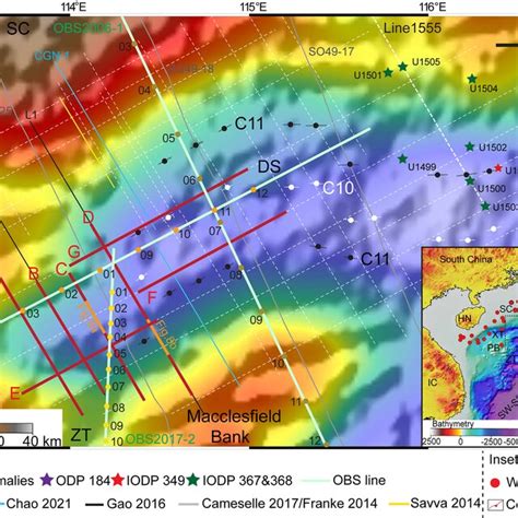 Seismic Reflection Section Line D Across The Tip Of The Propagator For
