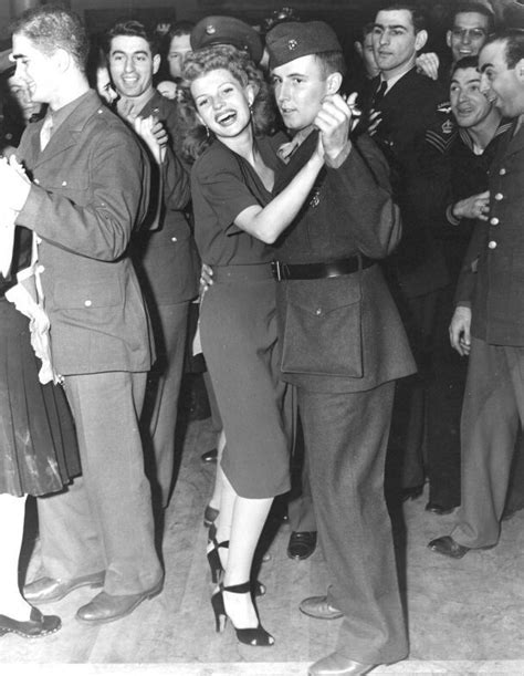 Rita Hayworth Dancing With A Serviceman At The Hollywood Canteen Rita