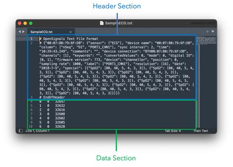 Opensignals Sensor File Specifications Txt Format