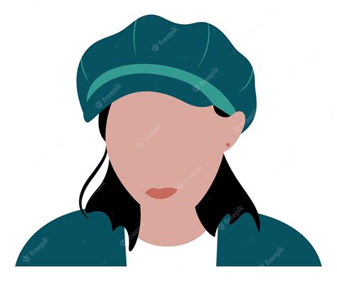 Premium Vector Portrait Of A Girl With Cap Avatar For Social