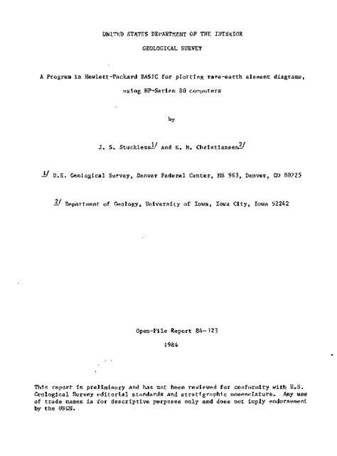 Pdf A Program In Hewlett Packard Basic For Plotting Rare Earth