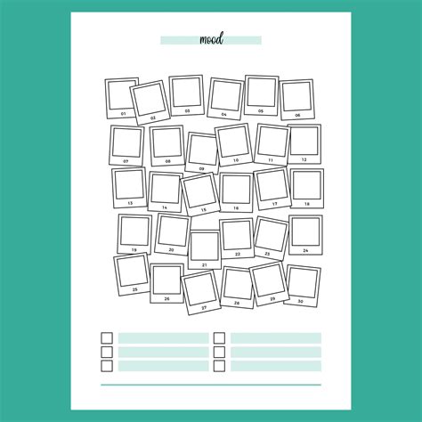 Film Camera Mood Journal Template Printable Pdf Instant Download Plan Print Land