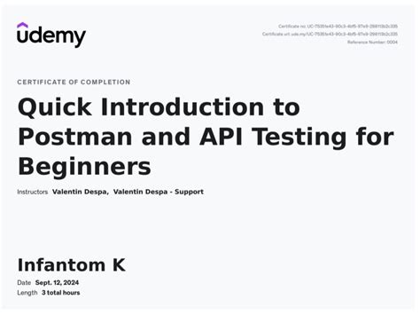 Completed Postman And Api Testing Course Infantom K Posted On The Topic Linkedin