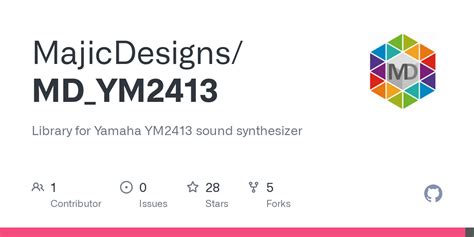 Github Majicdesigns Md Ym2413 Library For Yamaha Ym2413 Sound