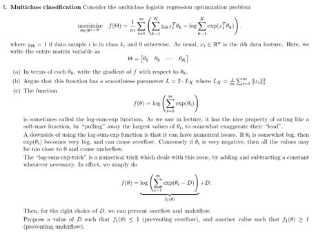 Multiclass Classification Consider The Multiclass Chegg