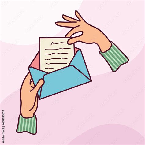 Send And Write Letters To Friends Cartoon Vector Icon Illustration Logo Mascot Hand Drawn
