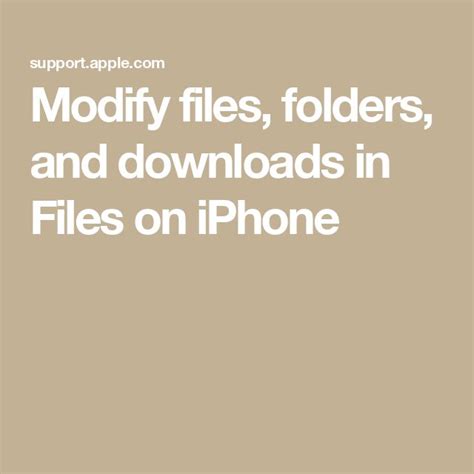 Modify Files And Folders In Files On Iphone Iphone File Server Folders