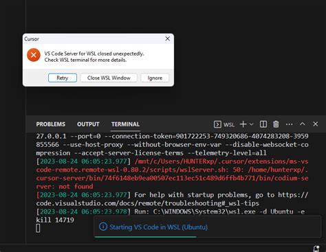 is there wsl2 support bug reports cursor community forum