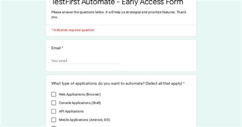 buğra k on linkedin testfirst automate early access form