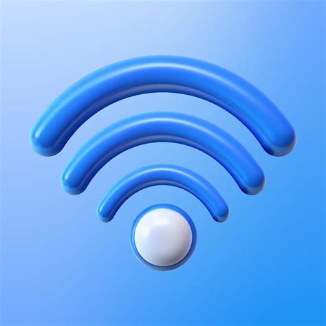 Wifi Teken 3d Stijl Illustratie Wi Fi Pictogram Symbool Van Draadloze