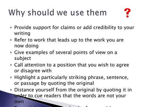 quoting paraphrasing and summarizing ppt