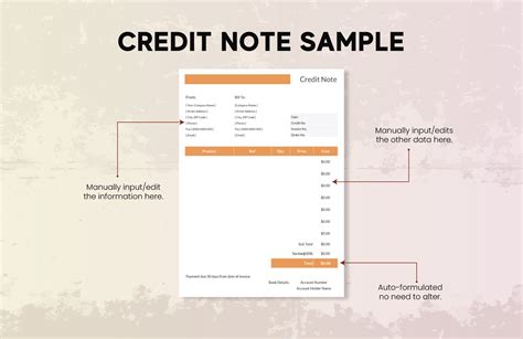 Credit Note Sample Template In Word PDF Apple Numbers Apple Pages Excel Google Docs Google