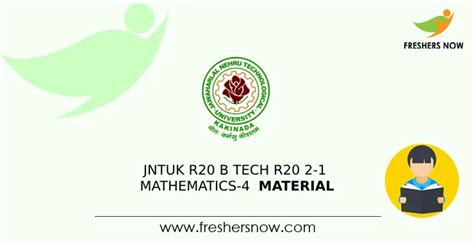 jntuk r20 b tech r20 2 1 mathematics 4 material notes pdf