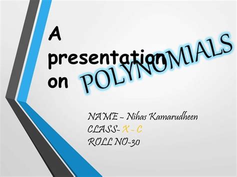 Polynomials Class 10 Ppt