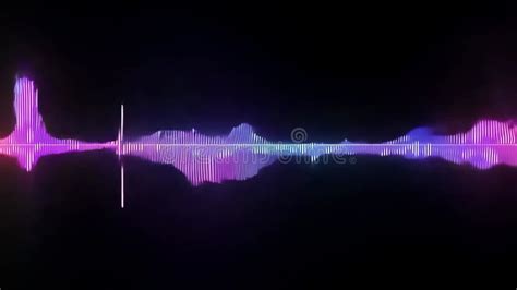 Colorful Sound Waves Visualized In A Vibrant Display At Night Stock Video Video Of Rhythm