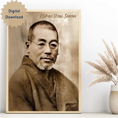 Mikao Usui Sensei Printable Poster Dr Usui Founder Of Usui Reiki Ryoho