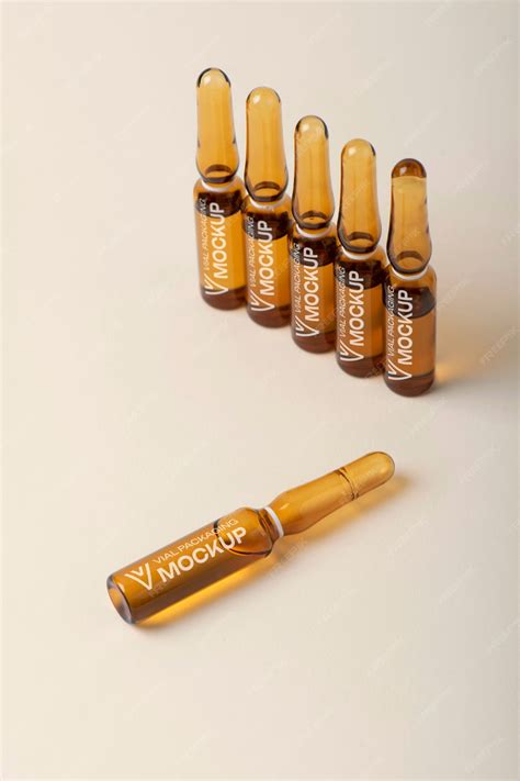 Premium Psd Vial Packaging Mockup Design