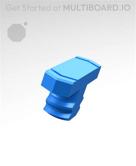 9 Mm Small Thread Flat Head Shank T Bolt 3d Model By Multiboard On Thangs