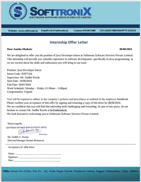 aastha dhakate on linkedin javadeveloper internship careergrowth excited newbeginning