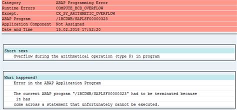 2573073 compute bcd overflow dump in smartform sap knowledge base