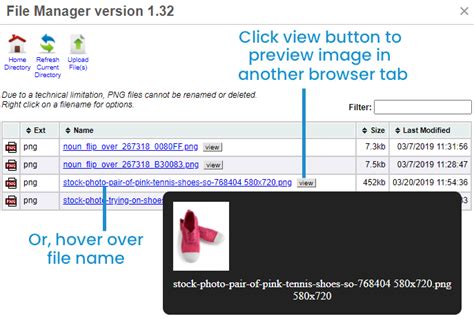 wysiwyg editor using the file manager