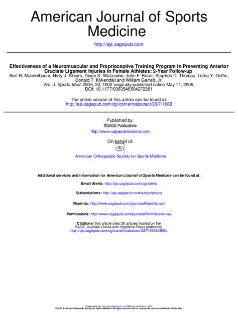 Pdf Effectiveness Of A Neuromuscular And Proprioceptive Training