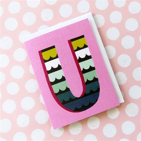 Mini U Alphabet Card By Kali Stileman Publishing