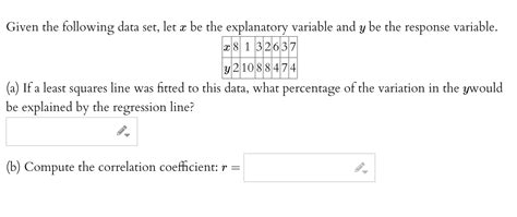 Solved Given The Following Data Set Let X Be The