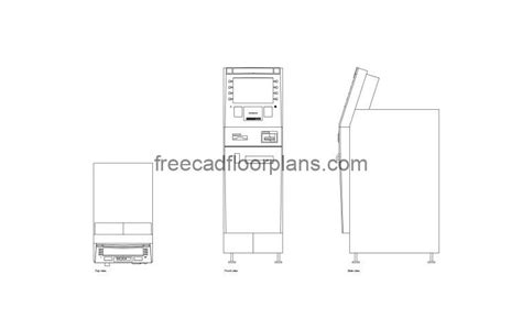 Bank Atm Machine Free Cad Drawings