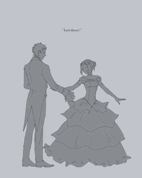 Two People Dancing Drawing Reference