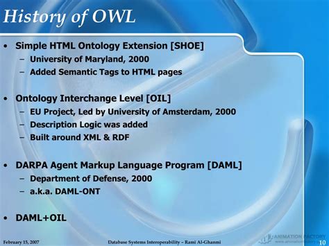 PPT OWL Capturing Semantic Information Using A Standard Web Ontology Language PowerPoint