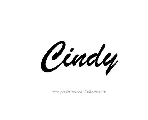 Cindy Name Tattoo Designs