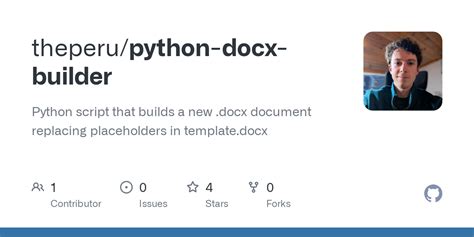 Github Theperupython Docx Builder Python Script That Builds A New