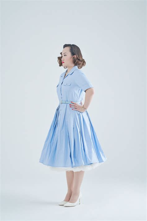 빈티지 패션 공구봇 On Twitter 그레이스 켈리 드레스 화이트 베이비블루 네이비도 할인 진행될 예정입니다 사유 27겹의 플리츠를 잡다가 사모님