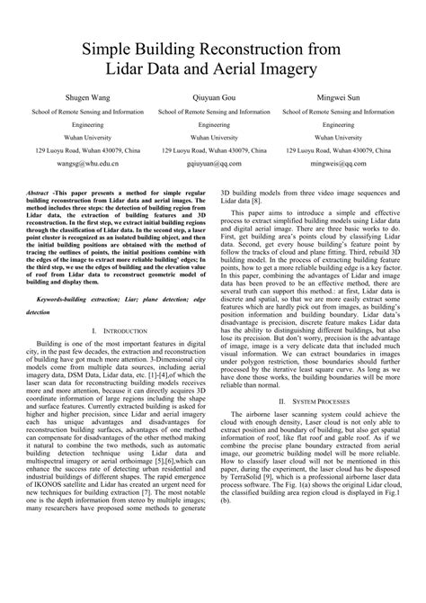 Pdf Simple Building Reconstruction From Lidar Data And Aerial Imagery